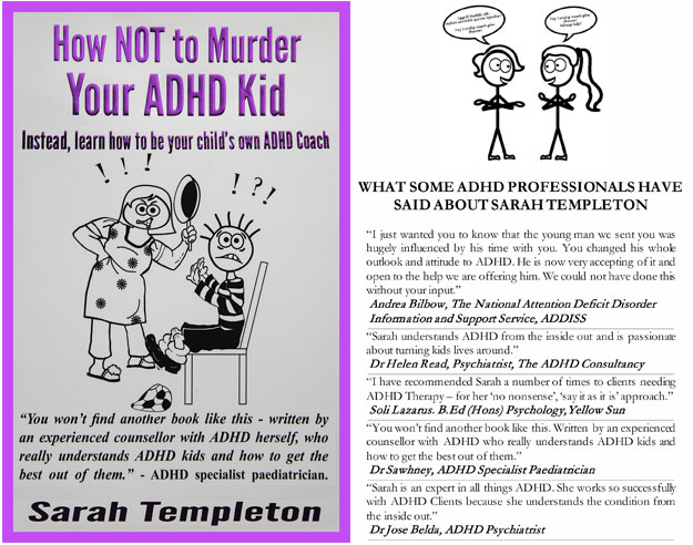 Sarah Templeton ADHD Author - How NOT To Murder Your Kid
